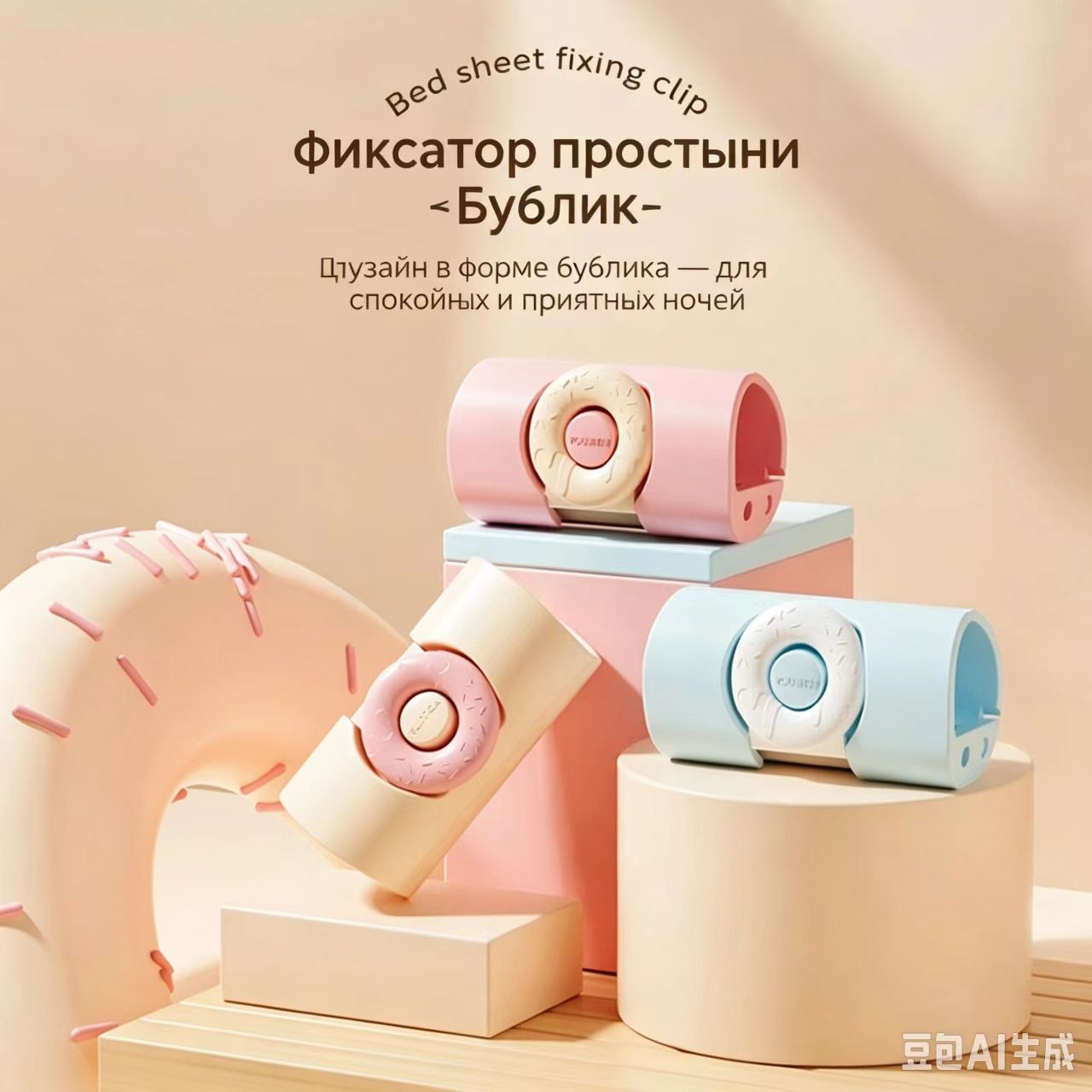 Фиксатор простыни Бублик, держатель для крепления простыни на матрасе, без проколов(3 комплекта, по 9 штук)
