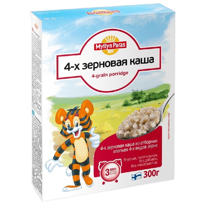 Каша зерновая MYLLYN PARAS тигренок (МП16) 4-х Зерновая 300гр