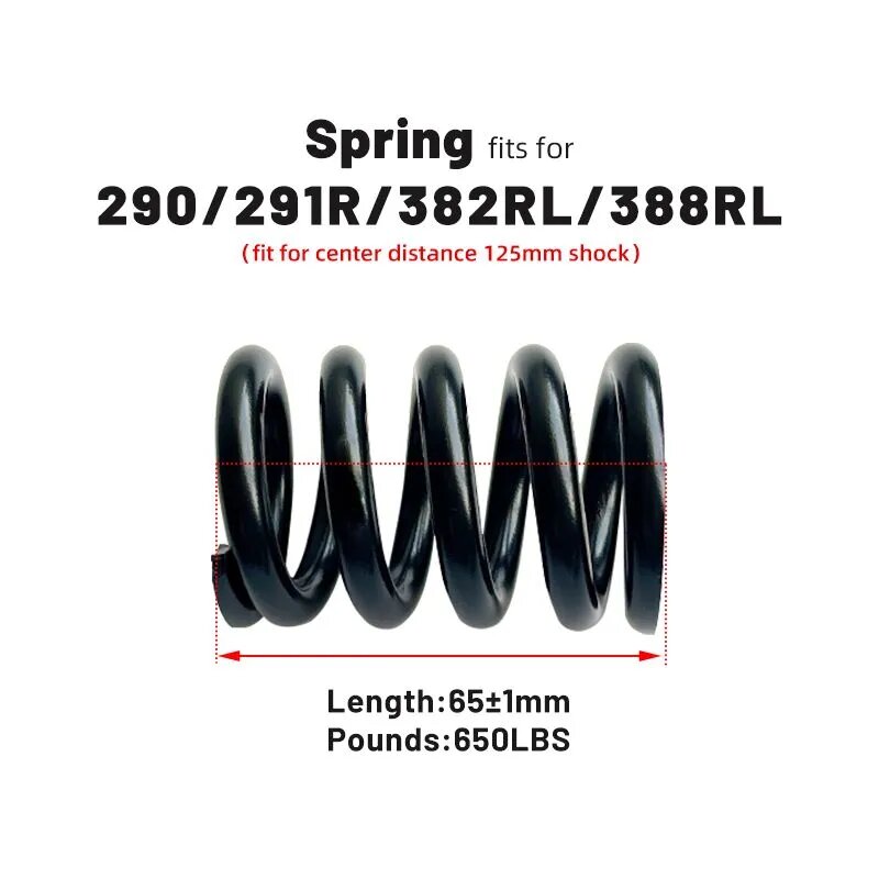 EXA From Амортизационные пружины для велосипедов 65mm-650lbs для 291R / 290