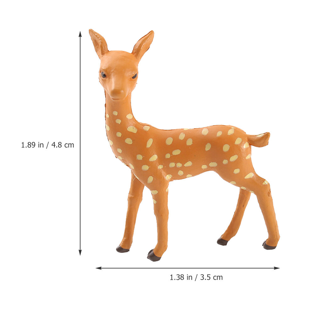 4 Статуэтки Оленей Из Резины Для Мини Ландшафта Декор Бонсай 3.5X2Cm