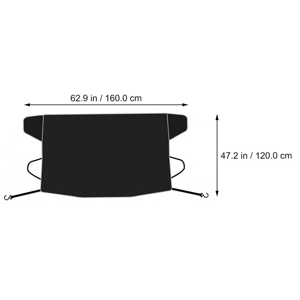Черное Накрытие Для Авто ИзOXFORD CLOTH 160×120Cm Против Снега Льда Дождя Ветра