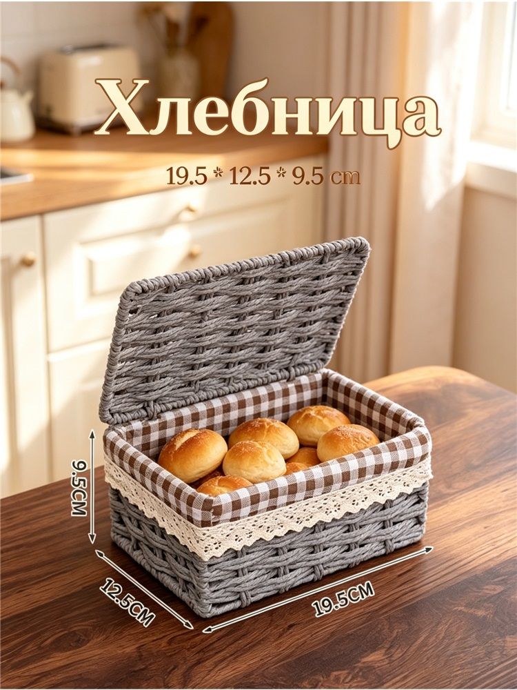 Хлебница, 19.5 см х 12.5 см х 9.5 см