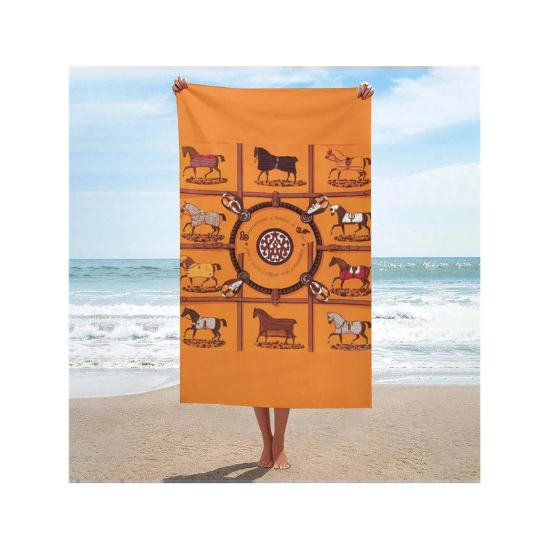 Hermes Пляжное полотенце 75x150 см, полиэстер, серый, 1 шт