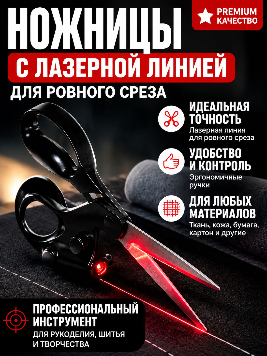 НожницыПортновские 21 см, 1 шт.