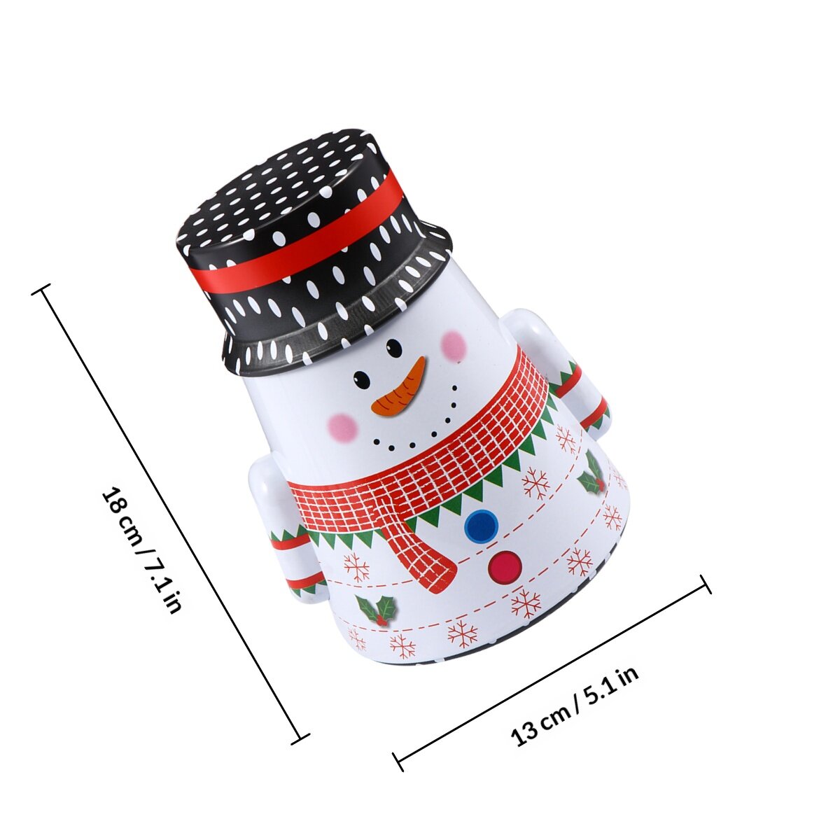 Christmas Cookie Jar Iron Box Для Сладостей И Снеков 18.00X13.00X8.50Cm