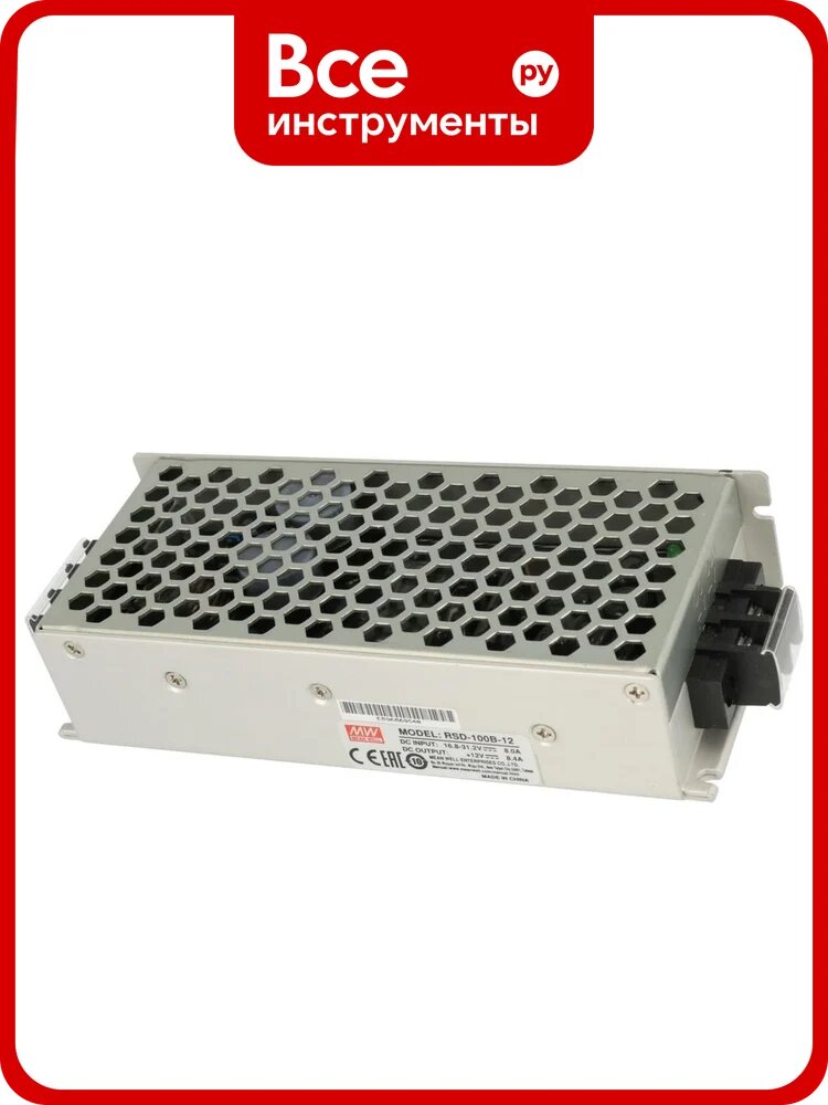 Блок питания DC/DC в кожухе на шасси MEAN WELL RSD-100B-12 100 Вт 12 В для ЖД приложений 709724