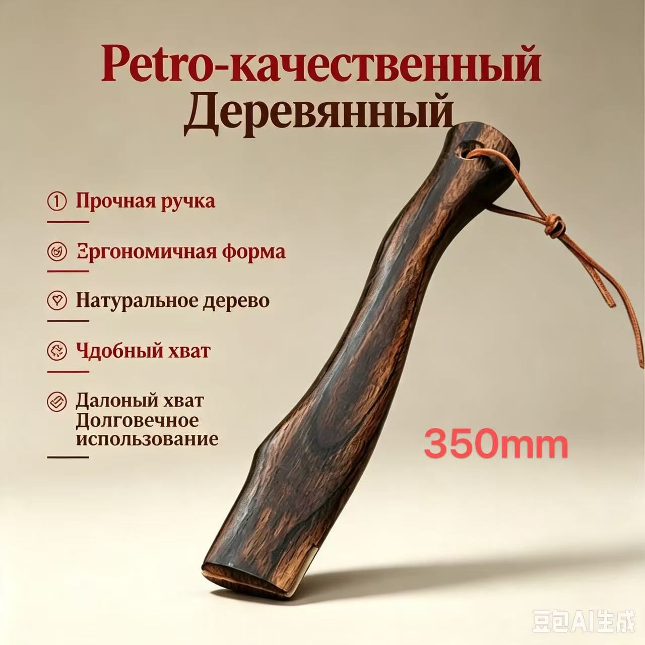 Pучка для топора из твердого дуба прочная для рубки дров35x55