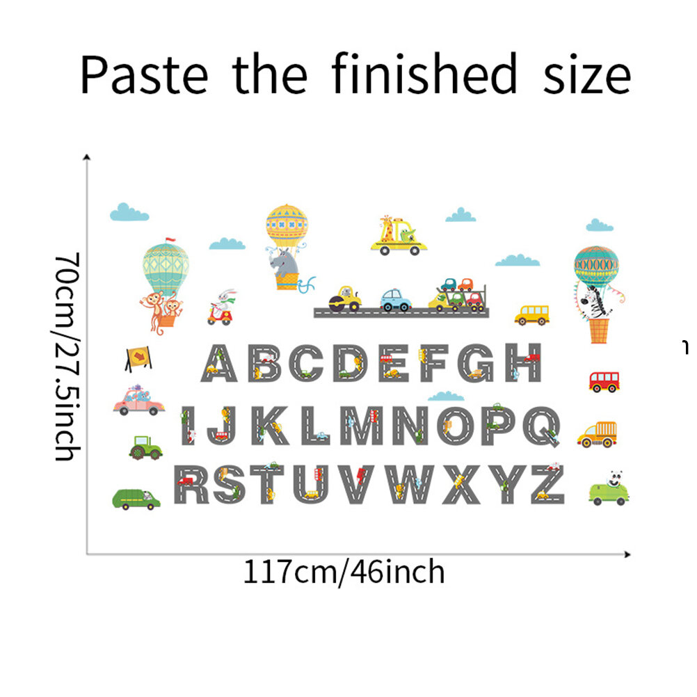 Lovely Alphabet Wall Stickers 4 Sheet Adorable Letter Decals For Bedroom Размер 40.00X29.00X0.10Cm