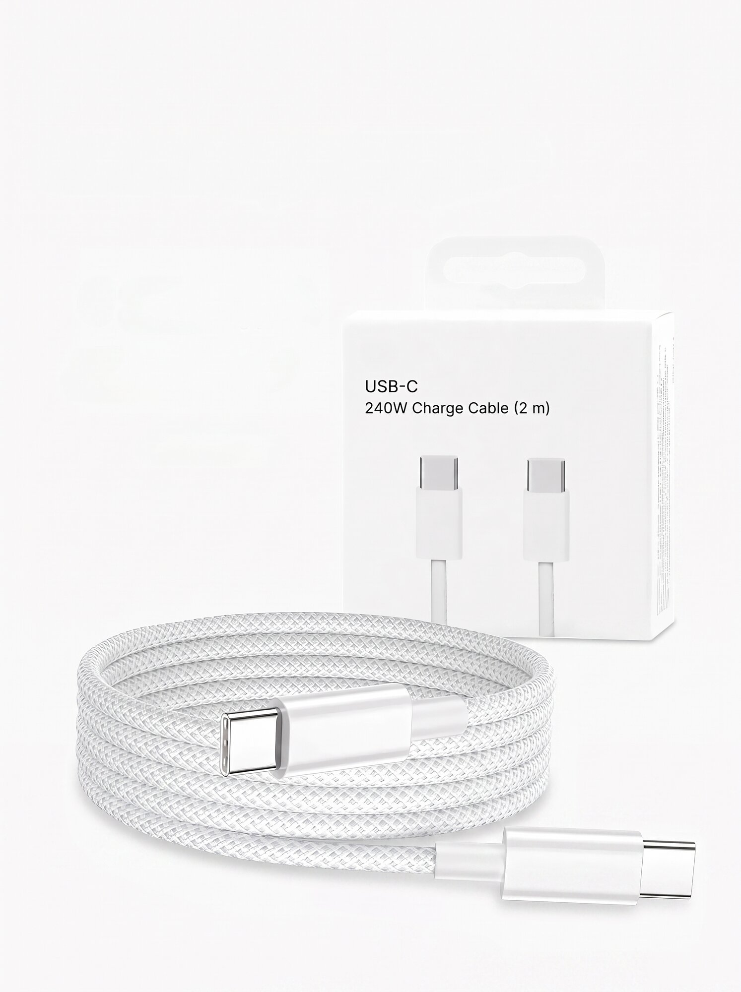 Кабель для iPhone, iPad, MacBook, AirPods / 2 метра 240W (USB Type-C-USB Type-C)