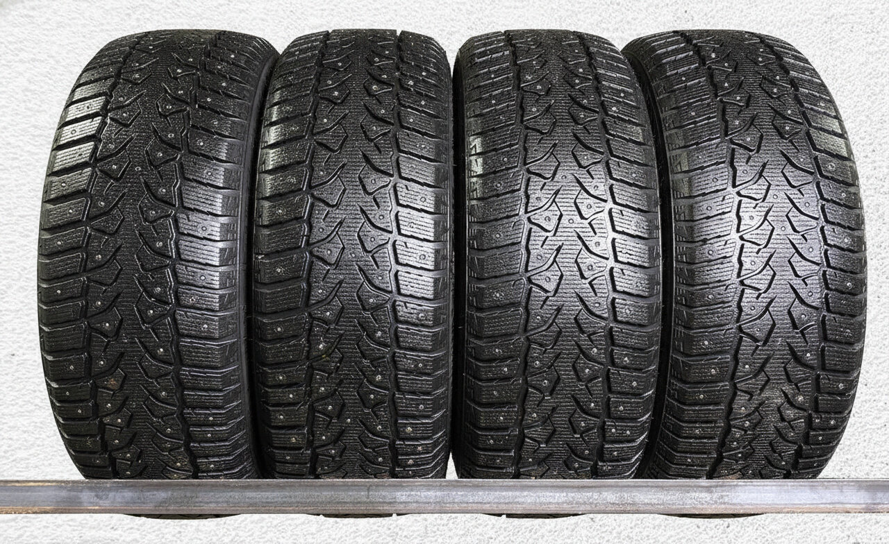 Комплект (4 шт) зимних БУ шин шипованные Aplus A703 245/50 R20 15% износ TSB045479