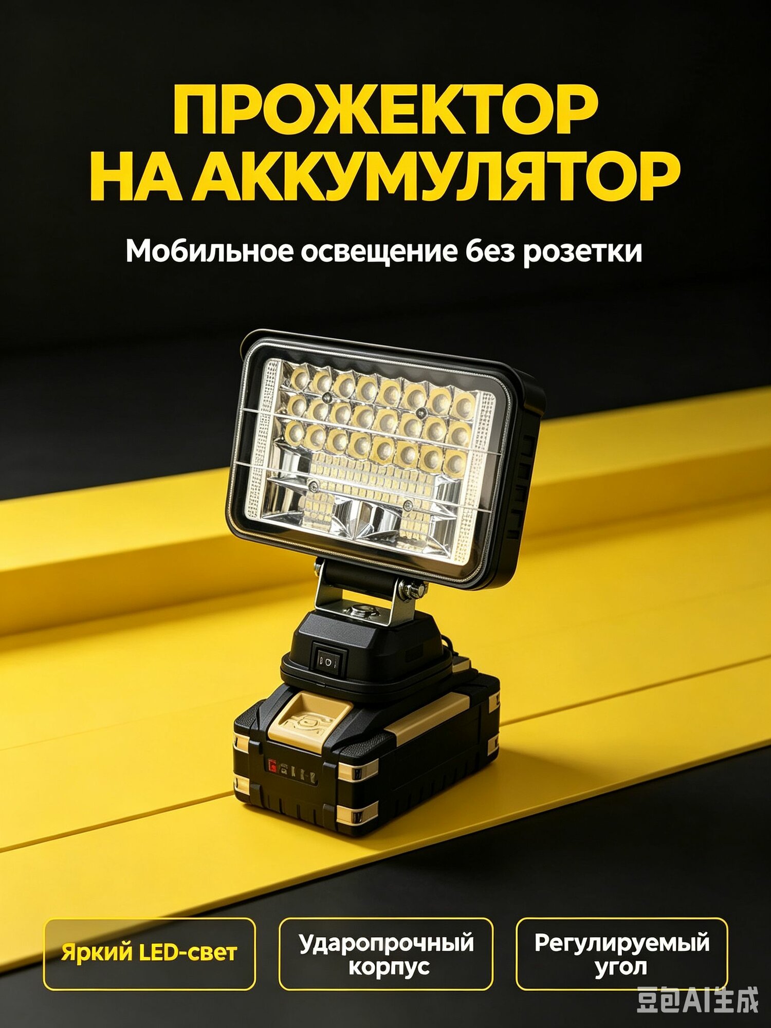Прожектор светодиодный Feng bao Дюймов Без батареек