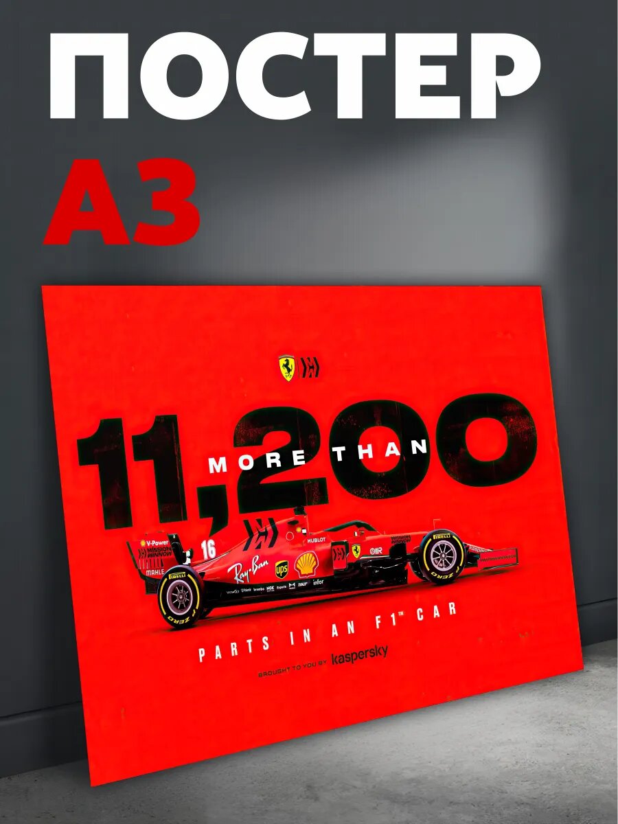 Постер на стену Формула 1 Scuderia Ferrari плакат А3