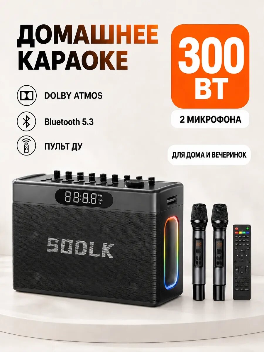 Караоке-система с двумя микрофонами SODLK S1127PLUS