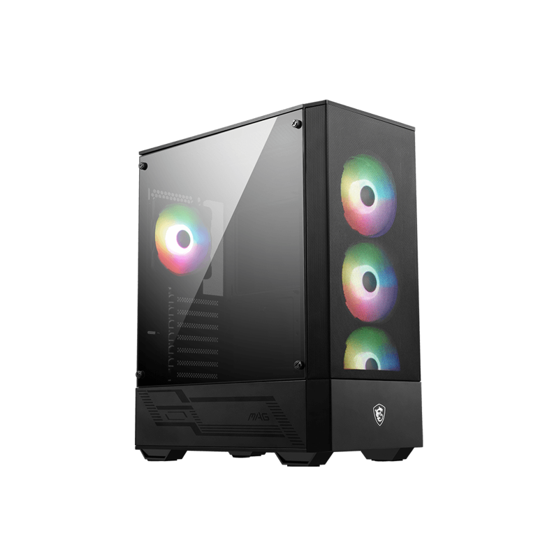 Корпус ПК без блока Case MSI MAG FORGE 112R, Midi-Tower, TG, 4x120mm ARGB, 2xUSB 3.2, ATX, mATX, mITX Black 306-7G16X26-HH9
