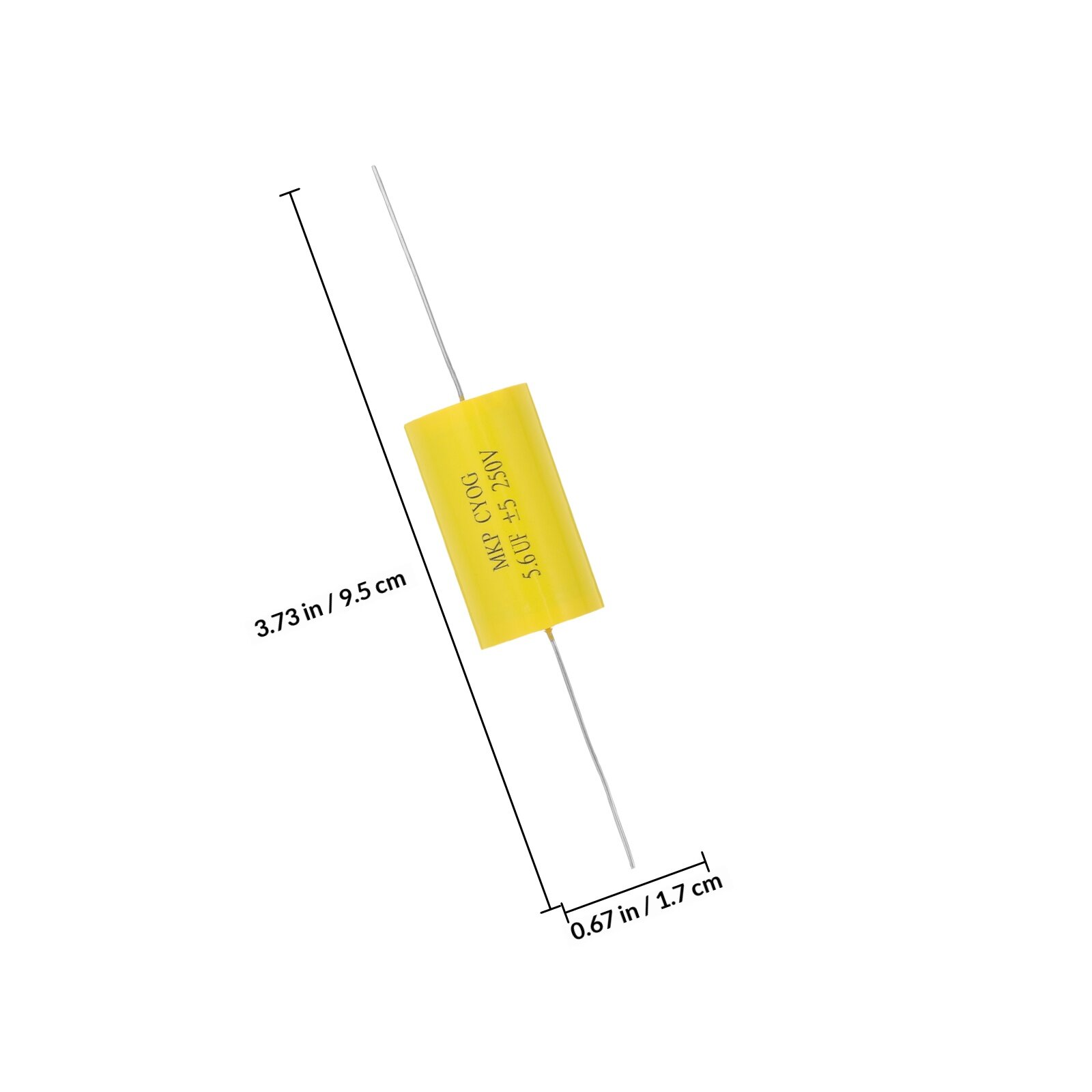 2 Пcs Капацитор Для Аудио Кроссовера Громкоговорителя 4 7uf 250v Размер 9 50X1 70X1 70Cm