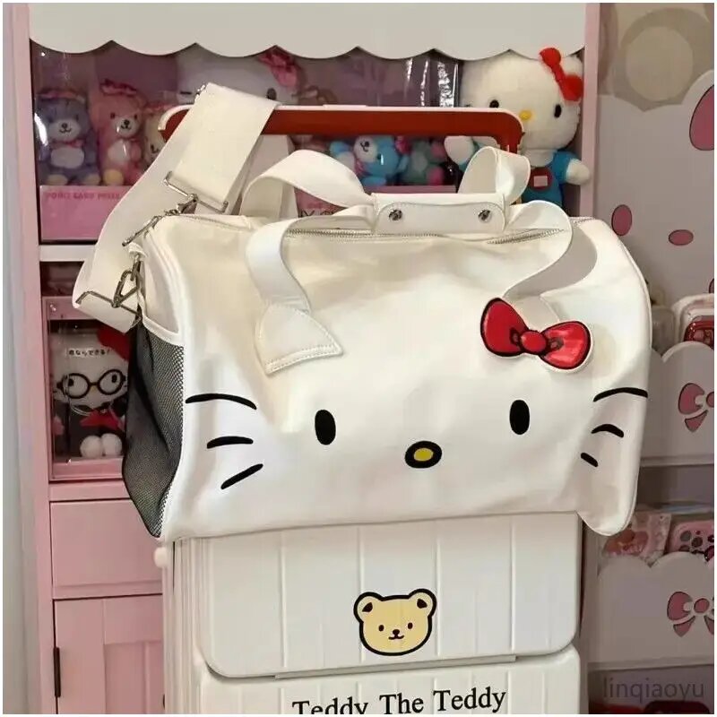 MINISO Сумка Hello Kitty и Kuromi белая аниме игрушка с шарнирными элементами для девочек подарок