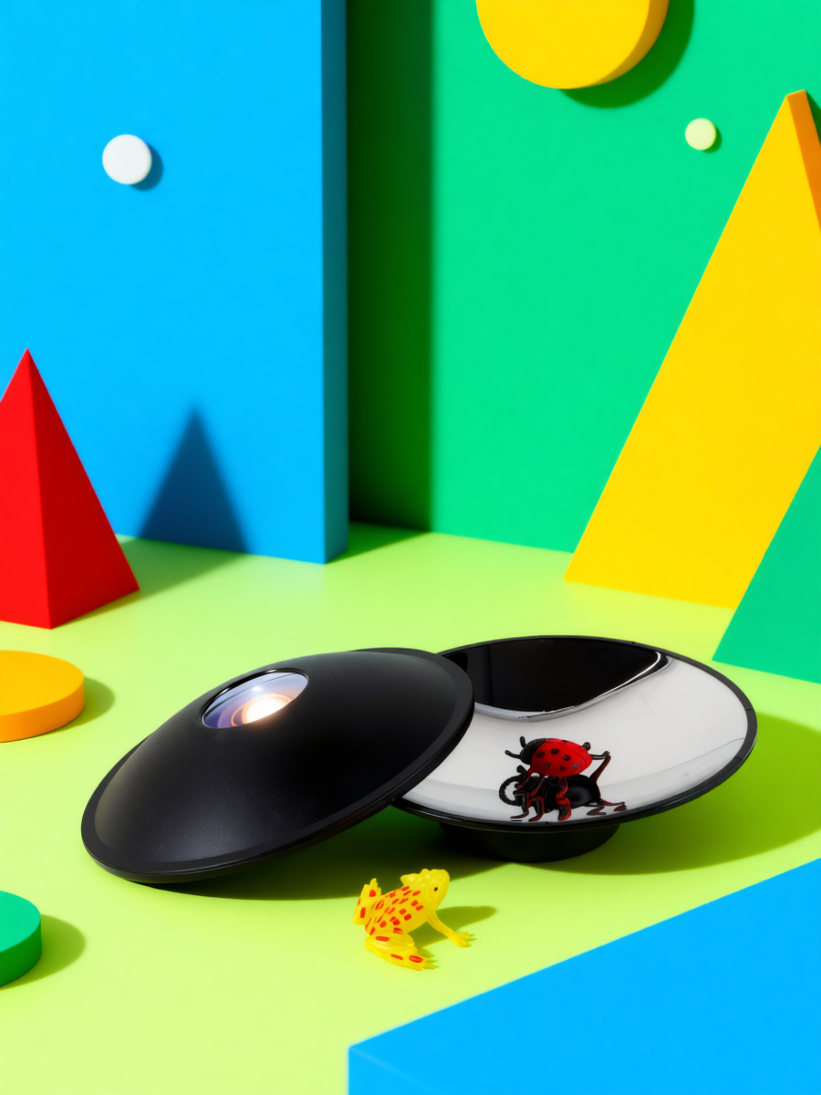 Игрушка С Оптическими Иллюзиями Жуки Лягушки 3D Мираскоп Создатель Иллюзий Пластиковый Мираскоп 15.00X15.00X5.00Cm