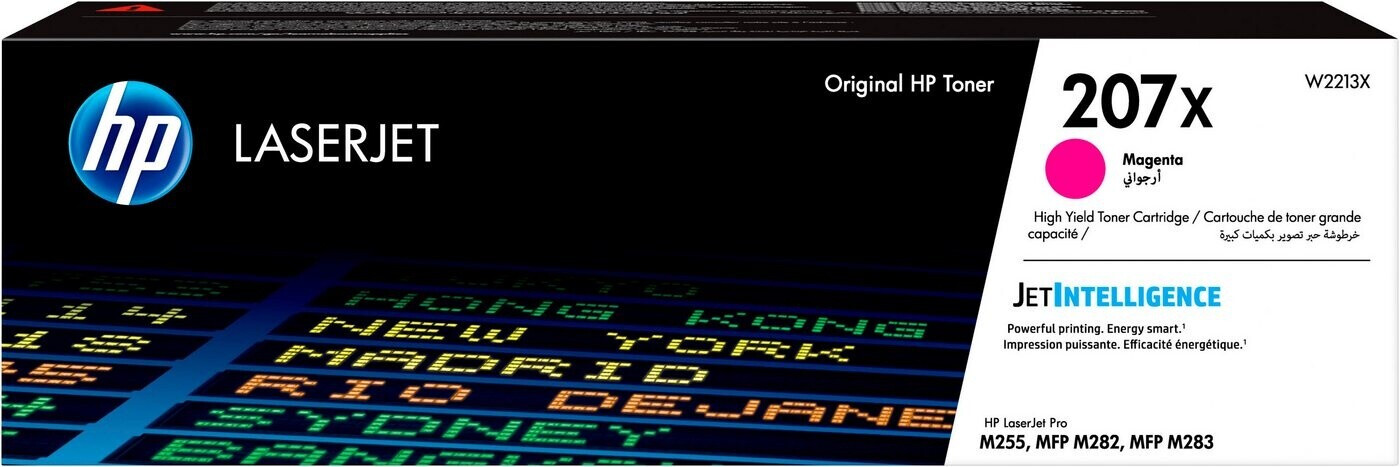 Картридж лазерный HP W2213X 207X для HP Color LJ M282/M283/M255, пурпурный, оригинальный, ресурс 2450 страниц