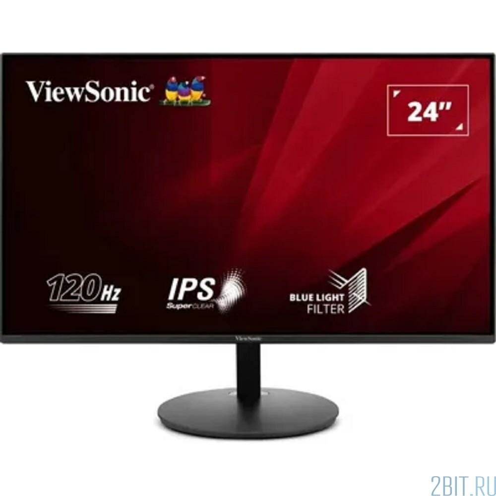 Монитор ViewSonic 23.8" VA24E1-H черный IPS LED 5ms 16:9 HDMI матовая 1500:1 250cd 178гр/178гр 1920x1080 120Hz VGA FHD 5.2кг
