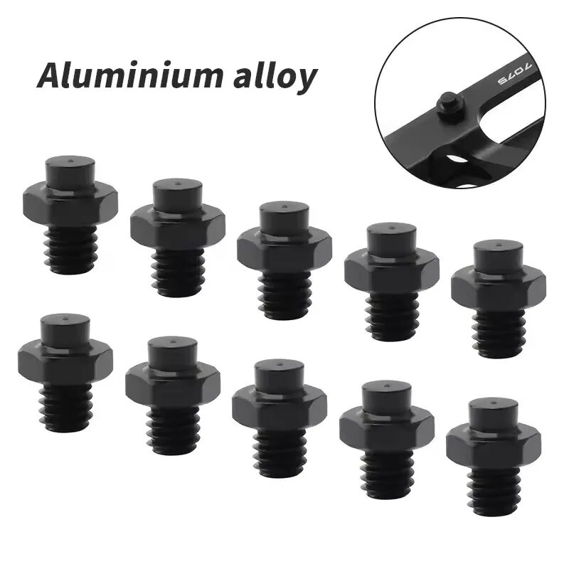 Болты для педалей MTB M4 из алюминия 10/20/30 шт Черный, black 10pcs