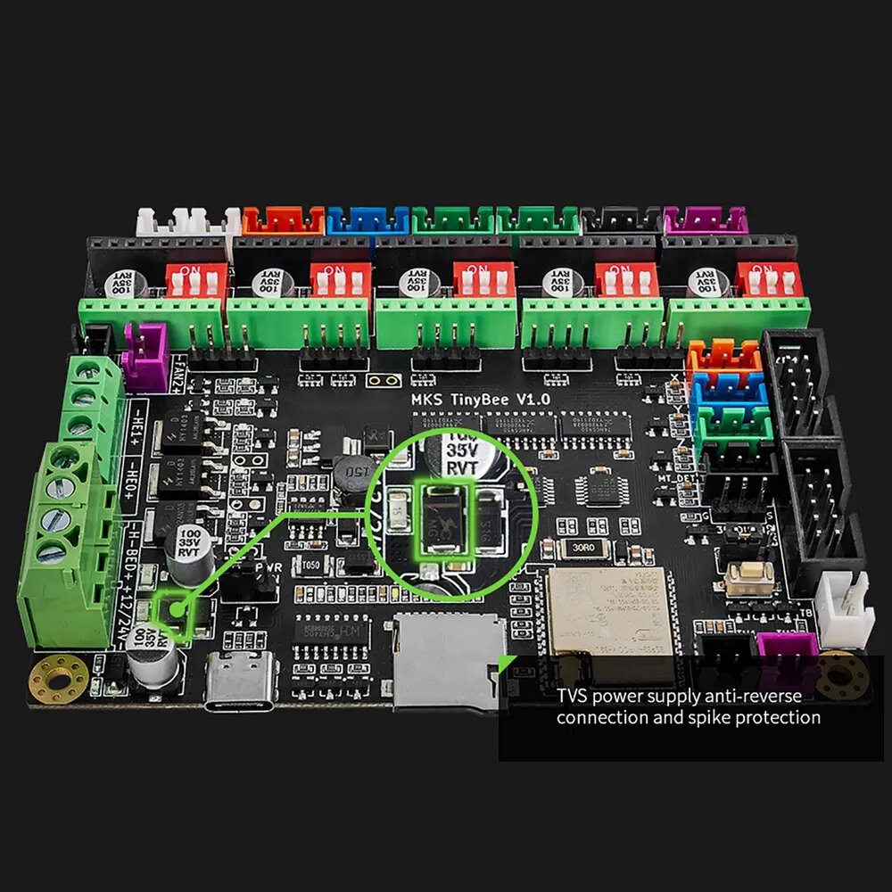 MKS TinyBee Плата управления 3D принтером ESP32 — фото 1
