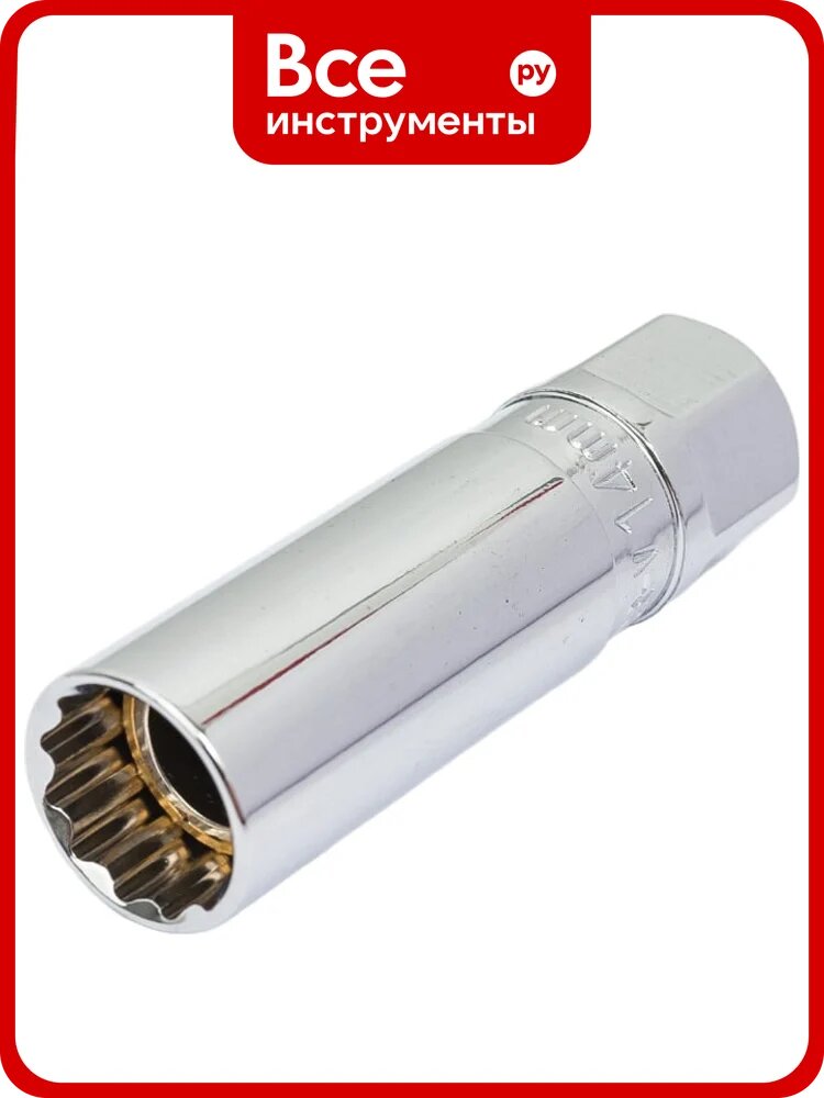 Головка тонкостенная свечная магнитная 12-гранная 3/8", 14 мм TWP-F3014MC HONITON В0000000174041