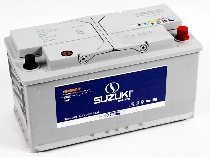 Аккумулятор автомобильный SUZUKI 6СТ-90.0 59018 90Ah 840A ОП 353x175x190