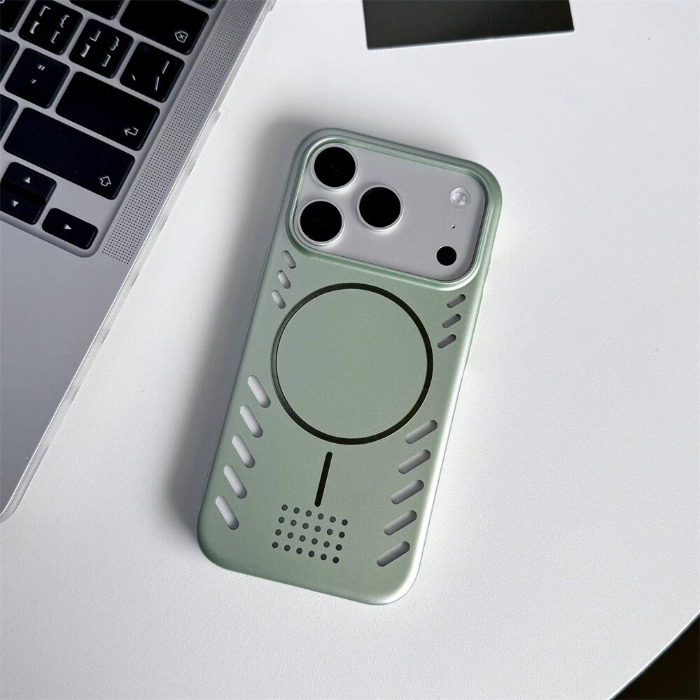 Магнитный Чехол MagSafe Для iPhone 17 Pro Max 16 15 14 13, Противоударный, iPhone17, Зеленый, Green