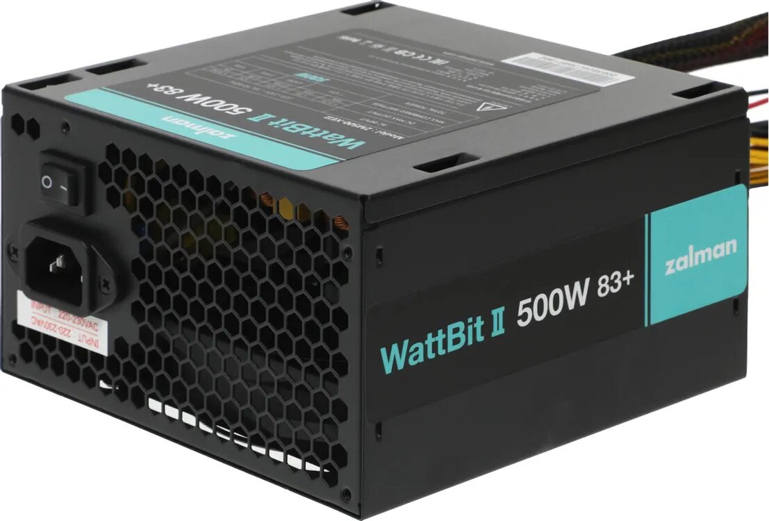 Блок питания Zalman ZM500-XEII, 500Вт, 120мм, черный, retail