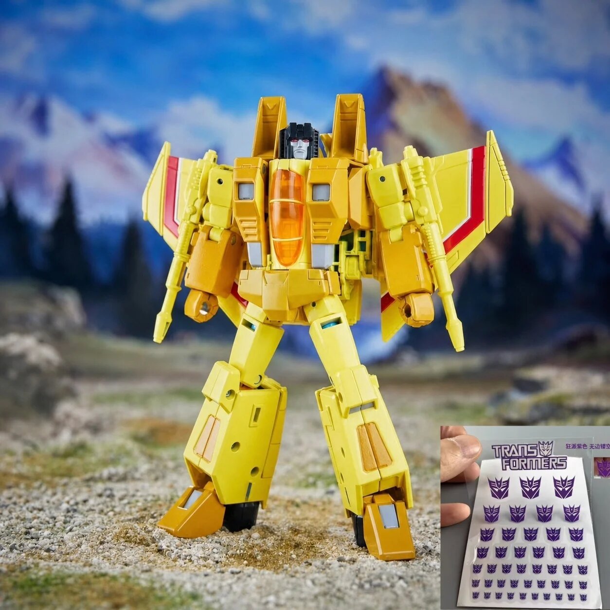 Фигурка робота трансформера из ПВХ красно-синяя модель Thundercracker 1 шт.