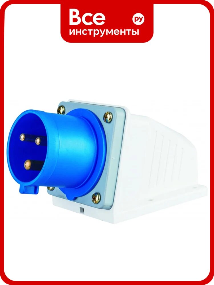 Вилка Dekraft стационарная 2Р+РЕ 32А 220В IP44 ВС-103 26160DEK