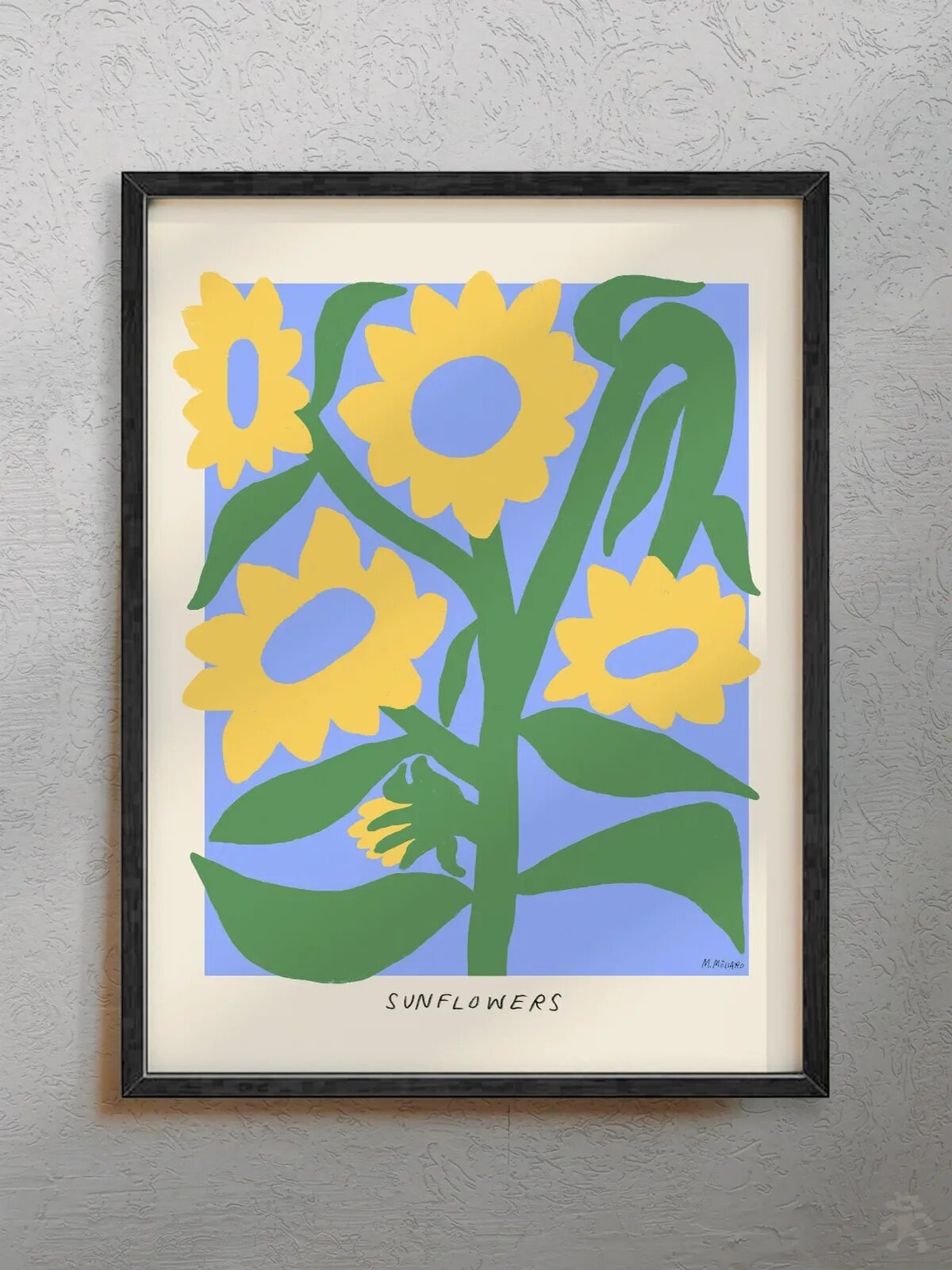 Интерьерный постер "Sunflowers II" в стиле pinterest, формата 30x40 см.