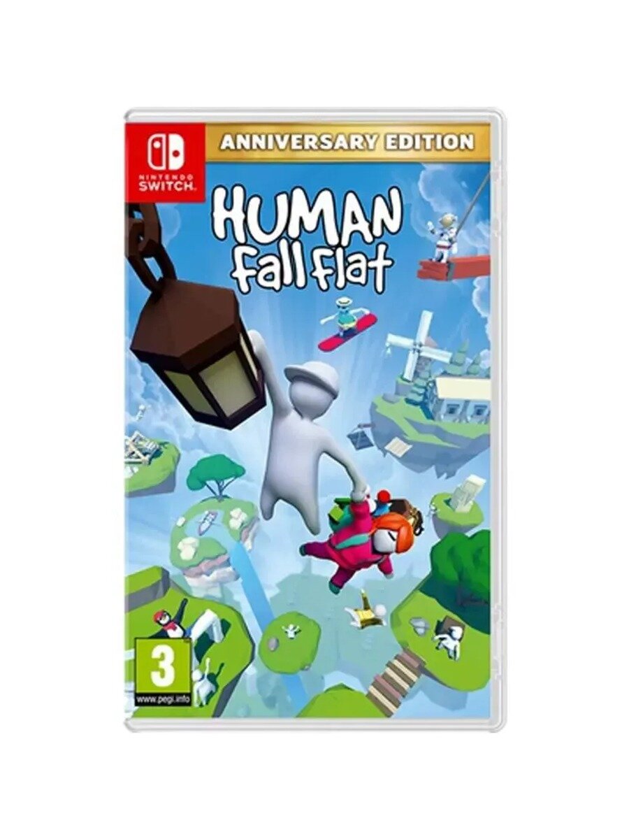 Игра Human Fall Flat Anniversary Edition для Nintendo Switch, физическая головоломка с мультиплеером