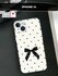 Силиконовый чехол на Apple iPhone 14 / Айфон 14 с принтом Бантик на фоне в горош...