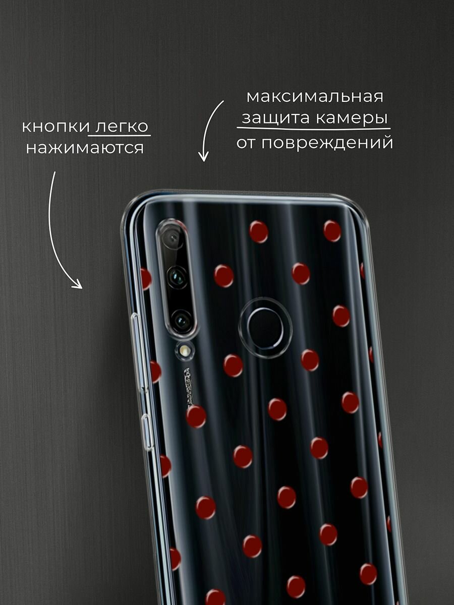 Силиконовый чехол на Honor 10i/20 Lite 2019/20e/Huawei P Smart Plus 2019 / Хонор 10i с принтом Узор из точек — фото 1
