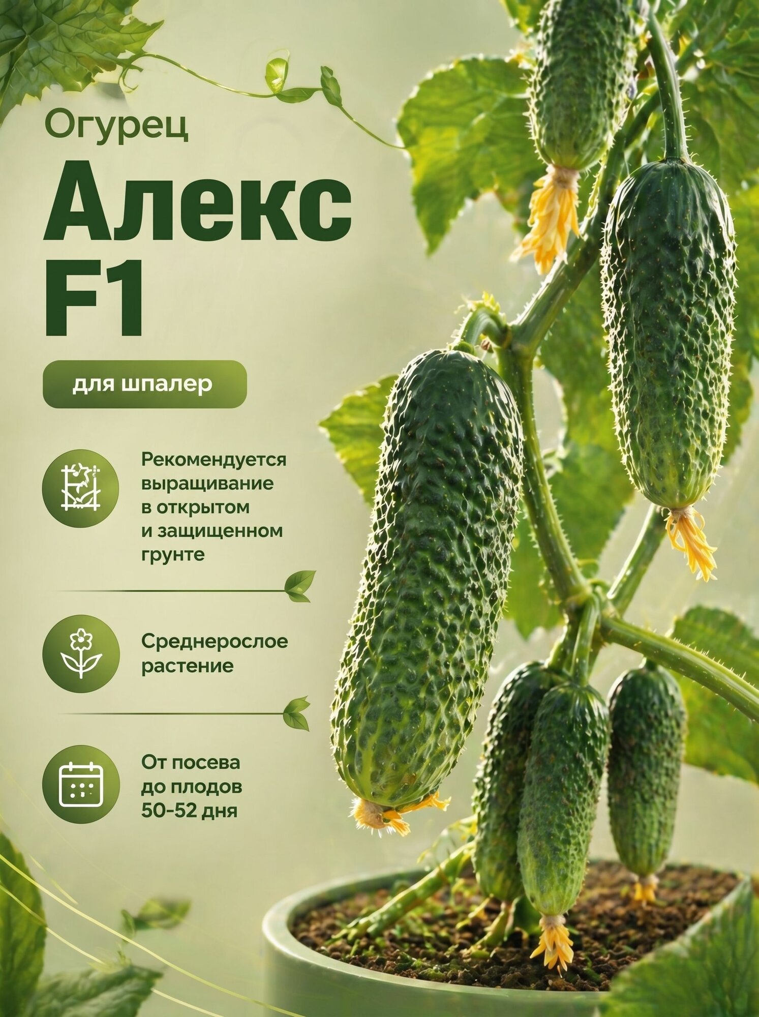 Огурец Алекс F1, семена — фото 1
