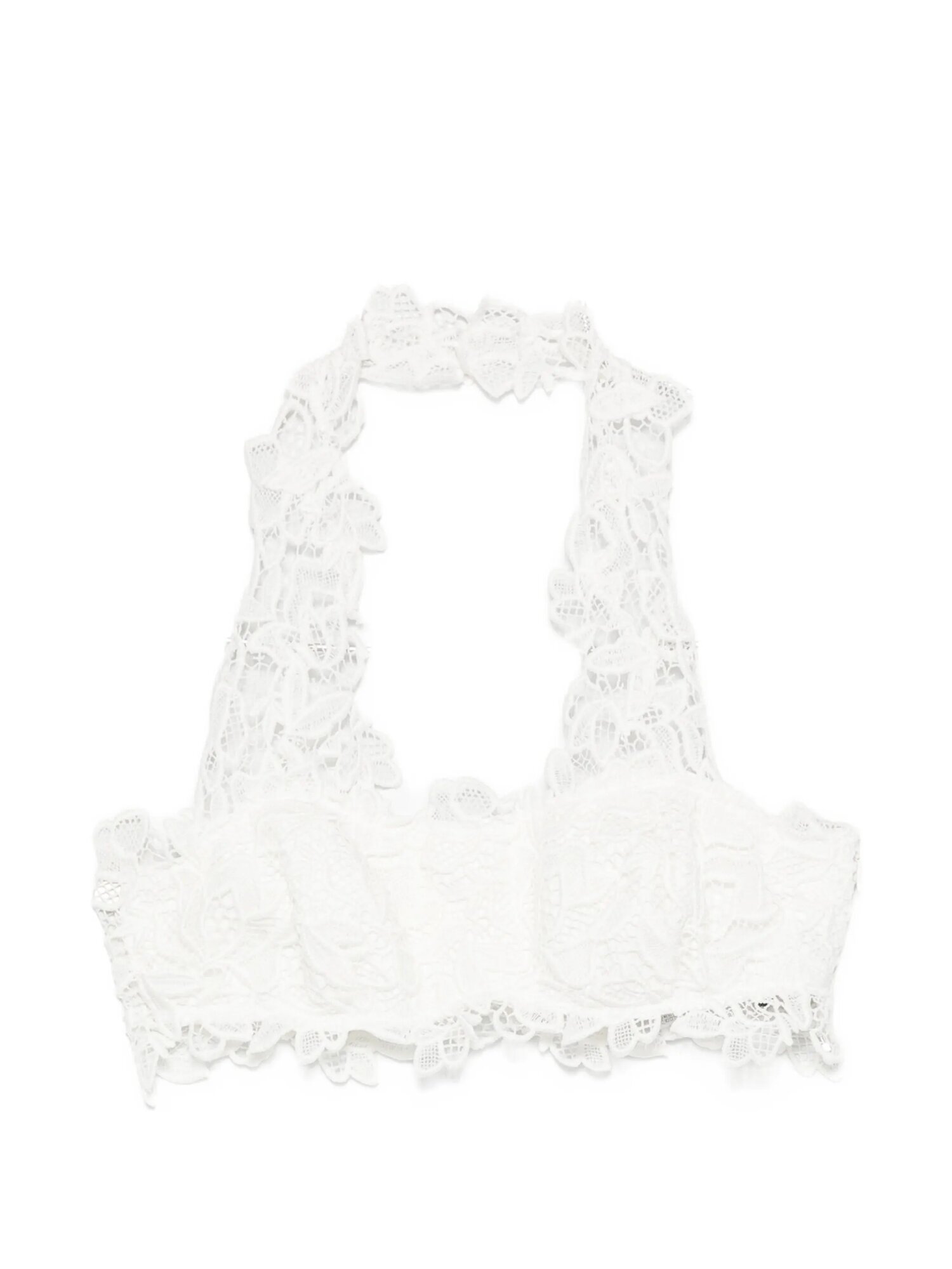 Топ Lace-trim halterneck top