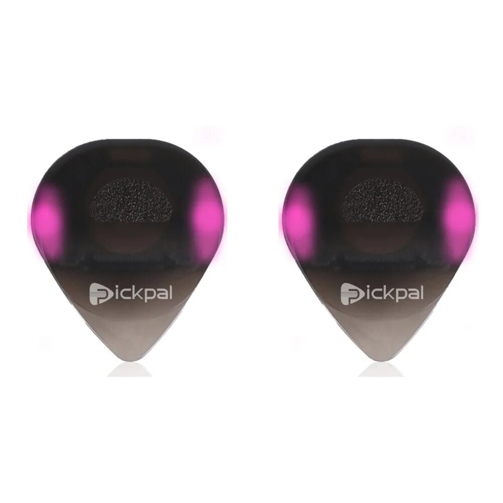 Гитарные медиаторы Pickpal, черные с розовым, 2шт