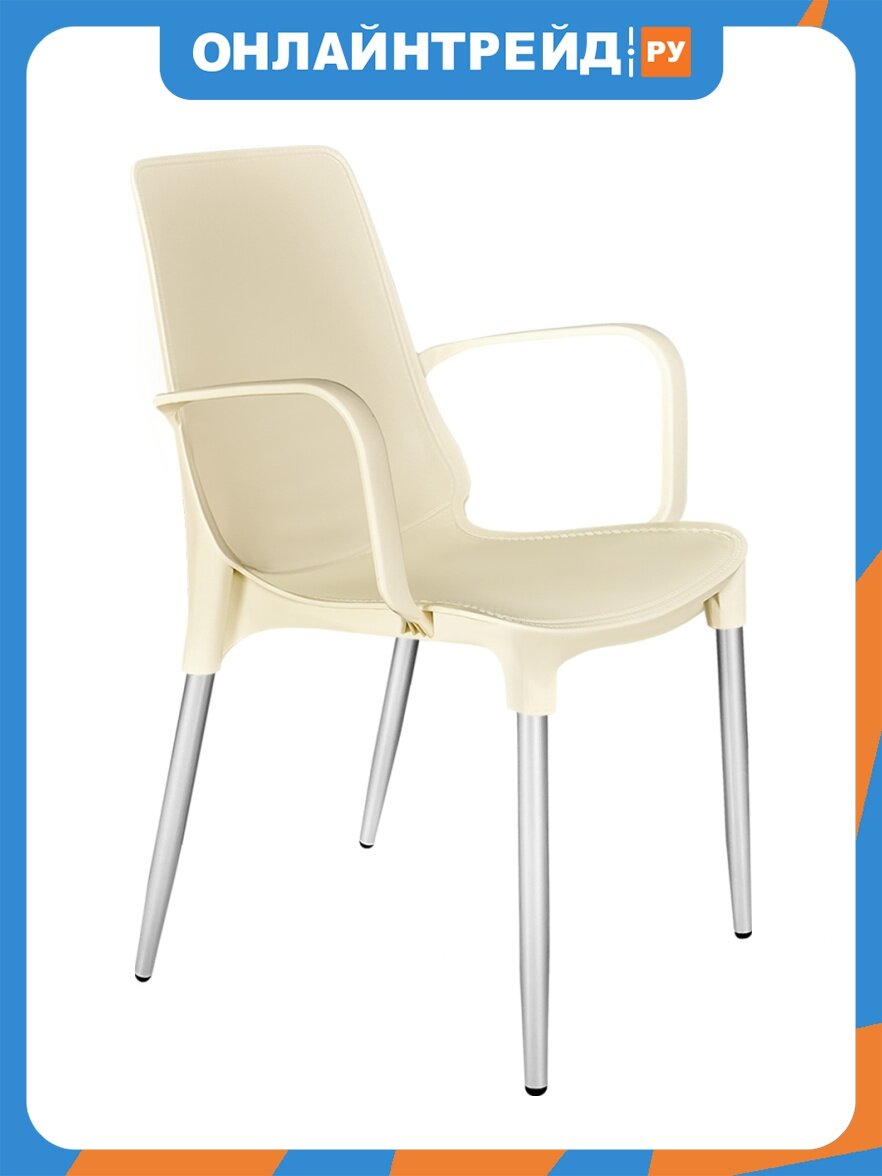 Стул Sheffilton SHT ST76/S424-C бежевый ral1013/хром лак