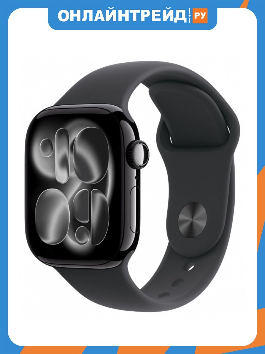 Смарт-часы Apple Watch Series 11 GPS 46mm Jet Black Aluminium Case with Black Sport Band - S/M MEUW4X/A