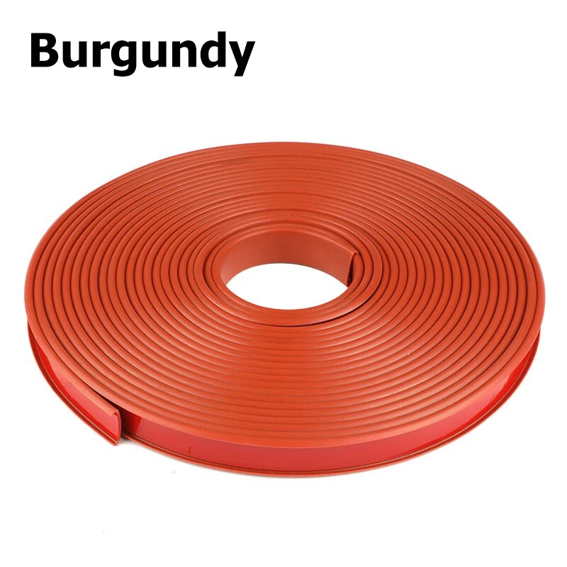 1/5 метра, 9 ~ 36 мм, U-образная кромка, Красный, Width 32mm, Бордовый, Burgundy, Length 5Meter