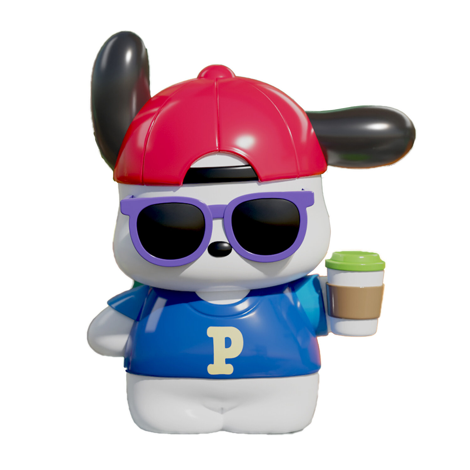 Настольные украшения унисекс Wolf Bowang x Sanrio Pochacco, полная коробка из шести, Street Chic Guy