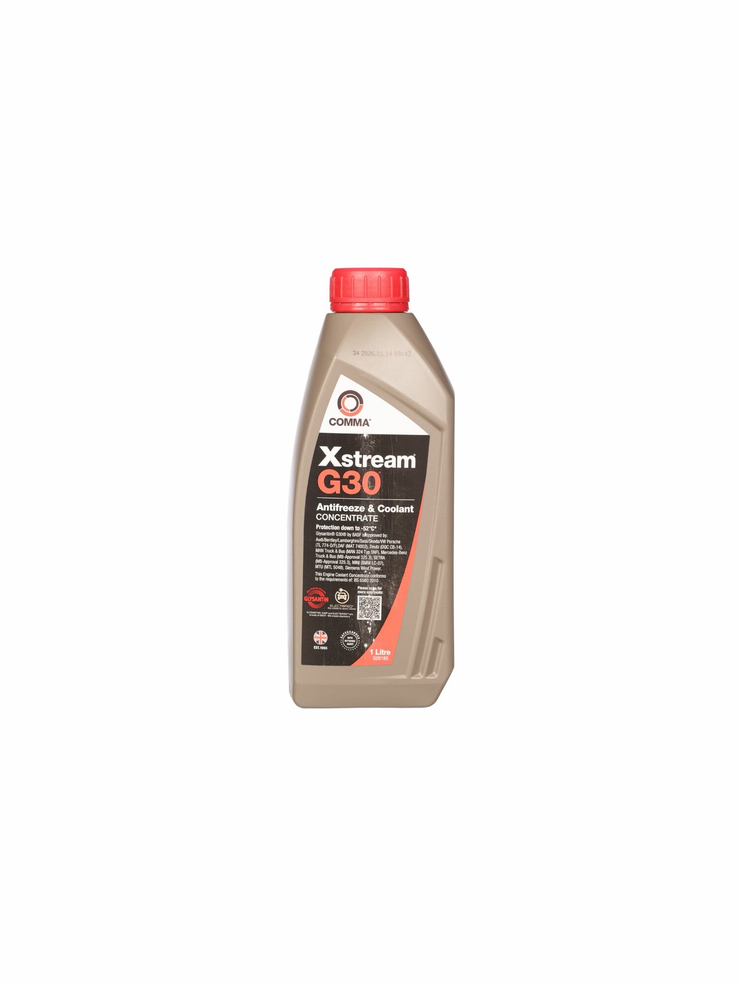 Антифриз Comma (XSR1L), Концентрат, G12+, красный, 1 л.