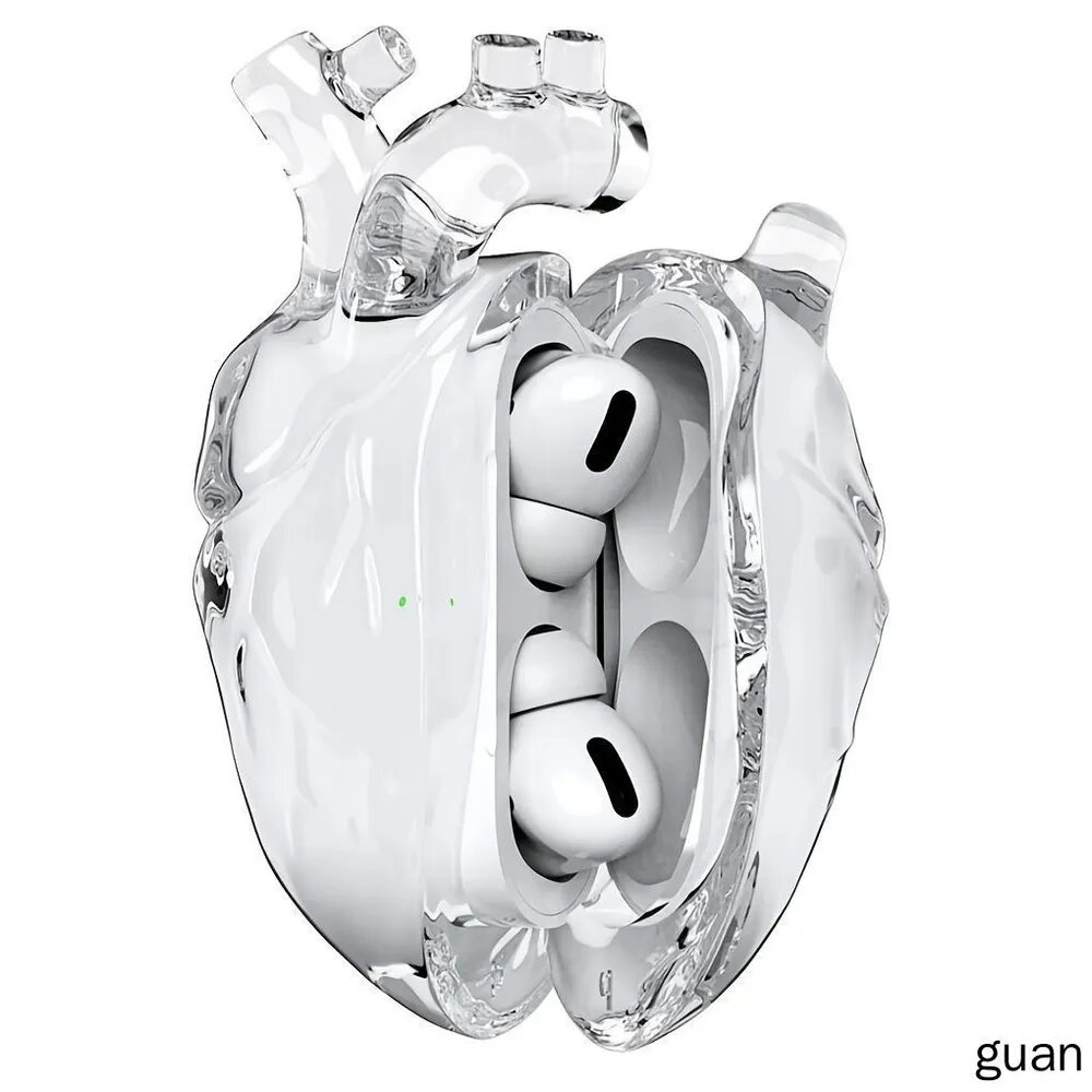 Подходит для Airpods Pro 1/2 розовый 3D жидкий силиконовый защитный чехол наушников в форме сердца