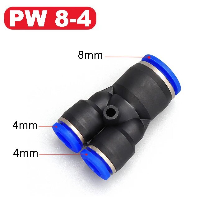 Пневмофитинг Y-образный PW 8-4 (4-4 мм)