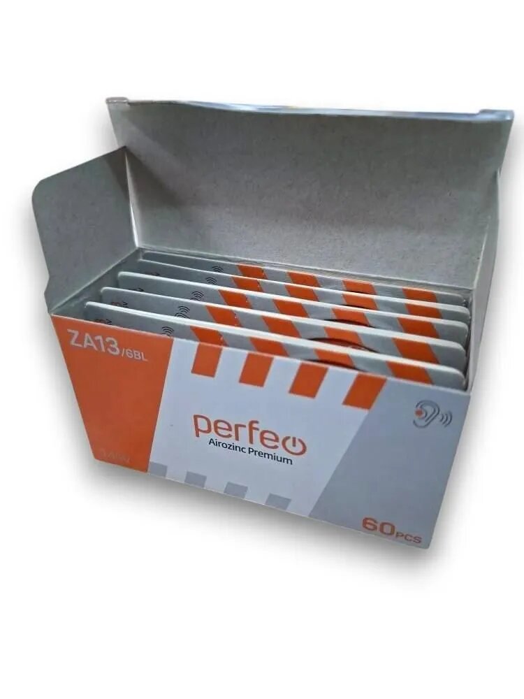 Слуховая батарейка Perfeo ZA13 1.45V AirZink Premium BOX60