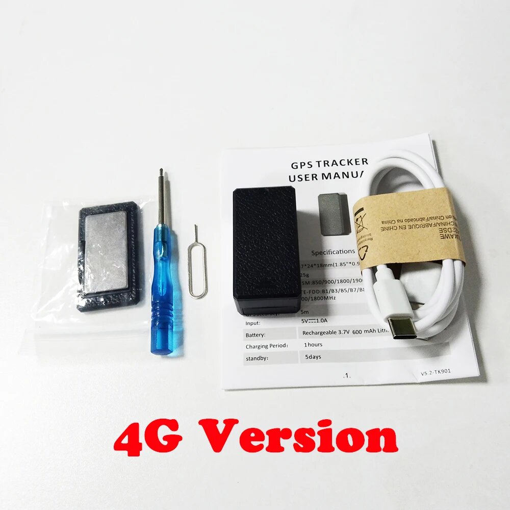 Портативный GPS-трекер TKSTAR TK901 4G LTE 2G GSM, суперминиатюрный GPRS-локатор для 4GE No Box