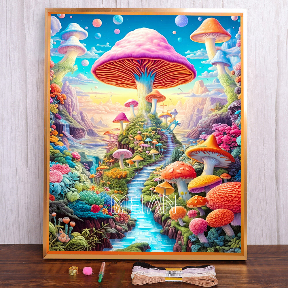 MEIAN Набор для вышивания,30x40CM,11CT,40 цветов