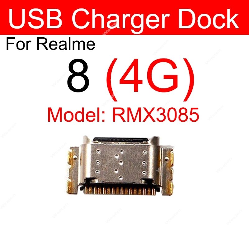 Для Realme 7 8 9 Pro 7i 8i 8S 9i 4G 5G USB-порт для зарядки USB-порт для зарядного устройства, 8(4G)