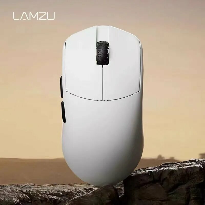 Игровая мышь беспроводная LAMZU Maya X Series Игровая мышь беспроводная/8K беспроводная и проводная, Omron Optical белое, белый